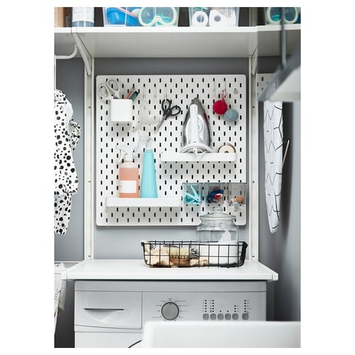 SKÅDIS Pegboard, white, Width: 22" Height: 22" - IKEA