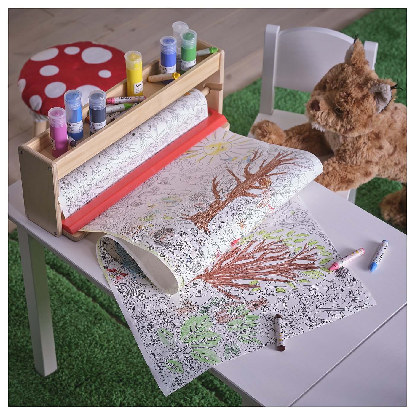 paper roll table coverings of coloring pages