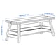 SKOGSTA bench with storage, acacia, 471/4" - IKEA