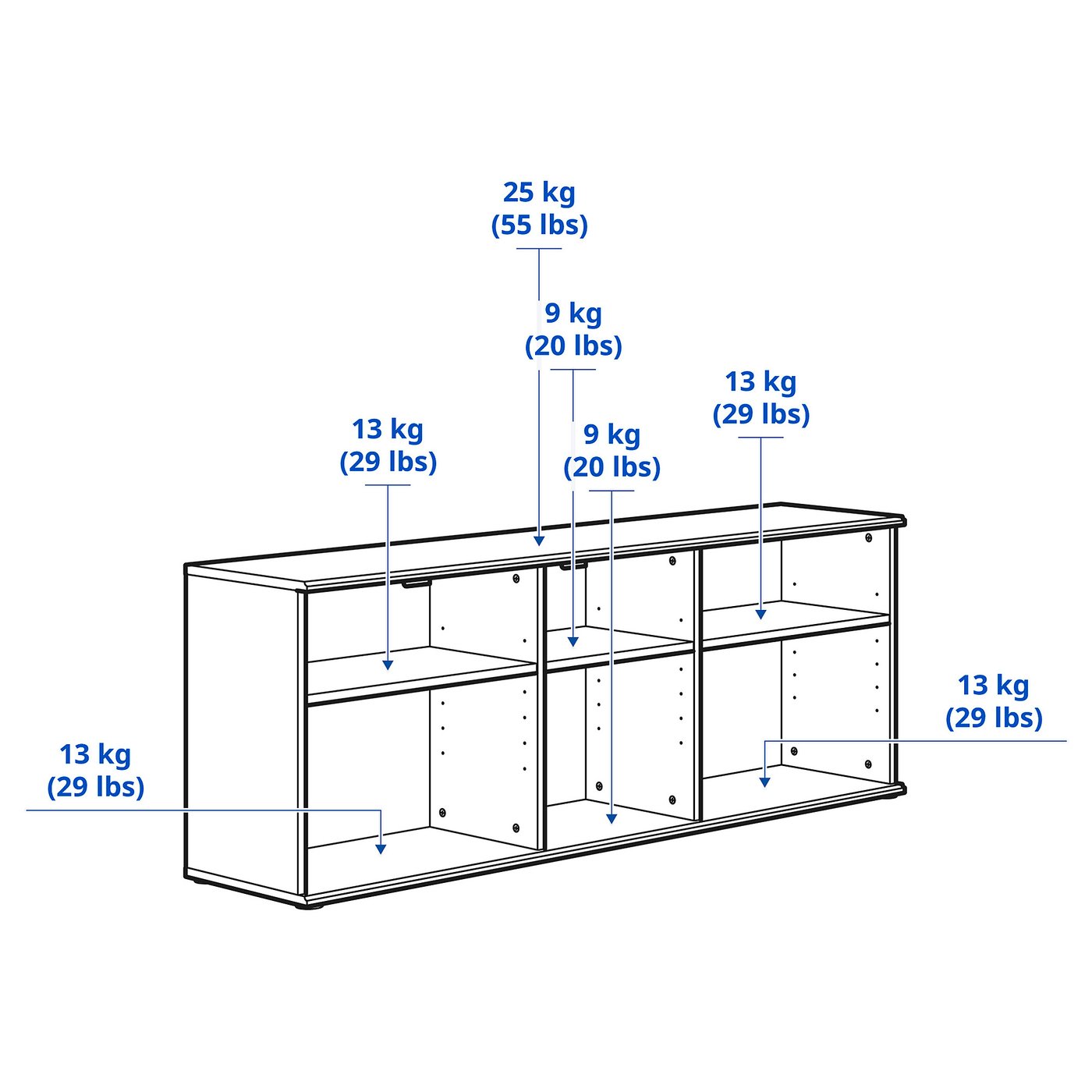 SKRUVBY TV unit white 613 8x143 4x235 8 IKEA
