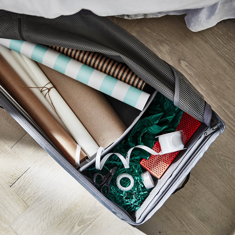 SKUBB storage case for wrapping paper, dark gray, 35x12x6" - IKEA
