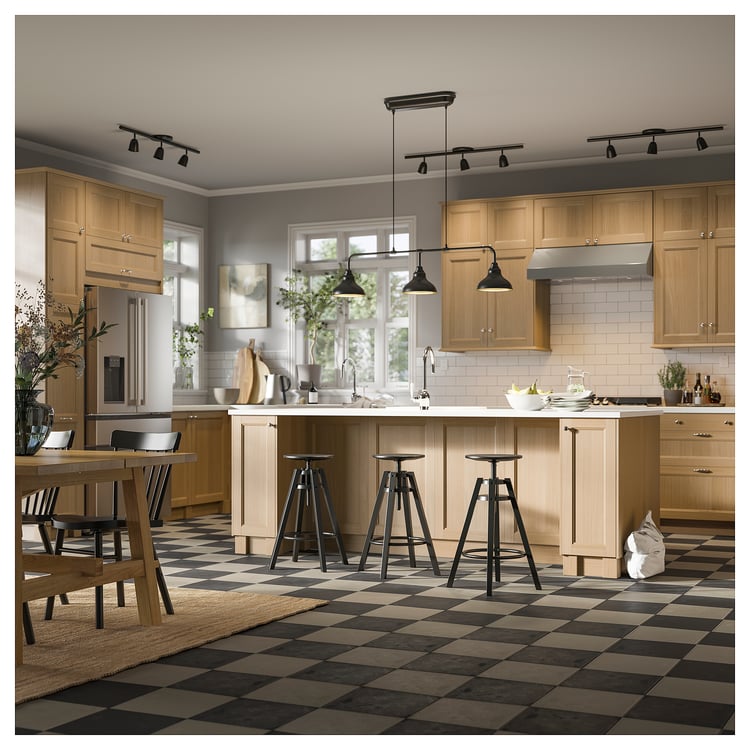 SKURUP Ceiling track, 3 spotlights, black - IKEA