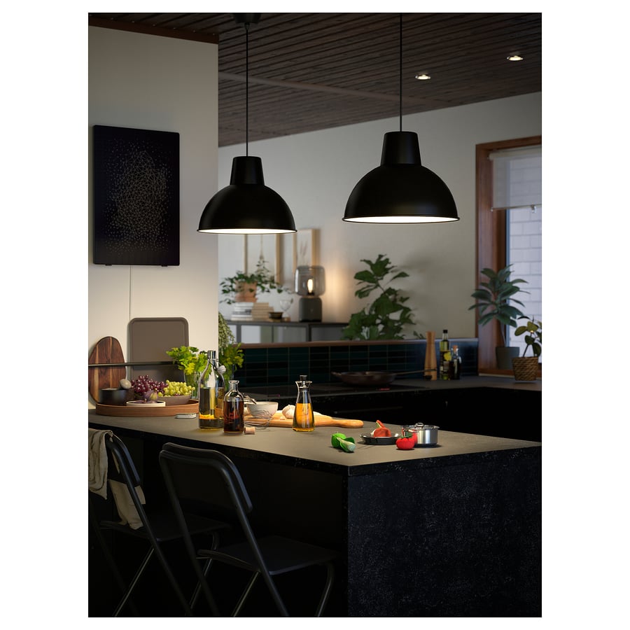 SKURUP pendant lamp, black, 15" - IKEA