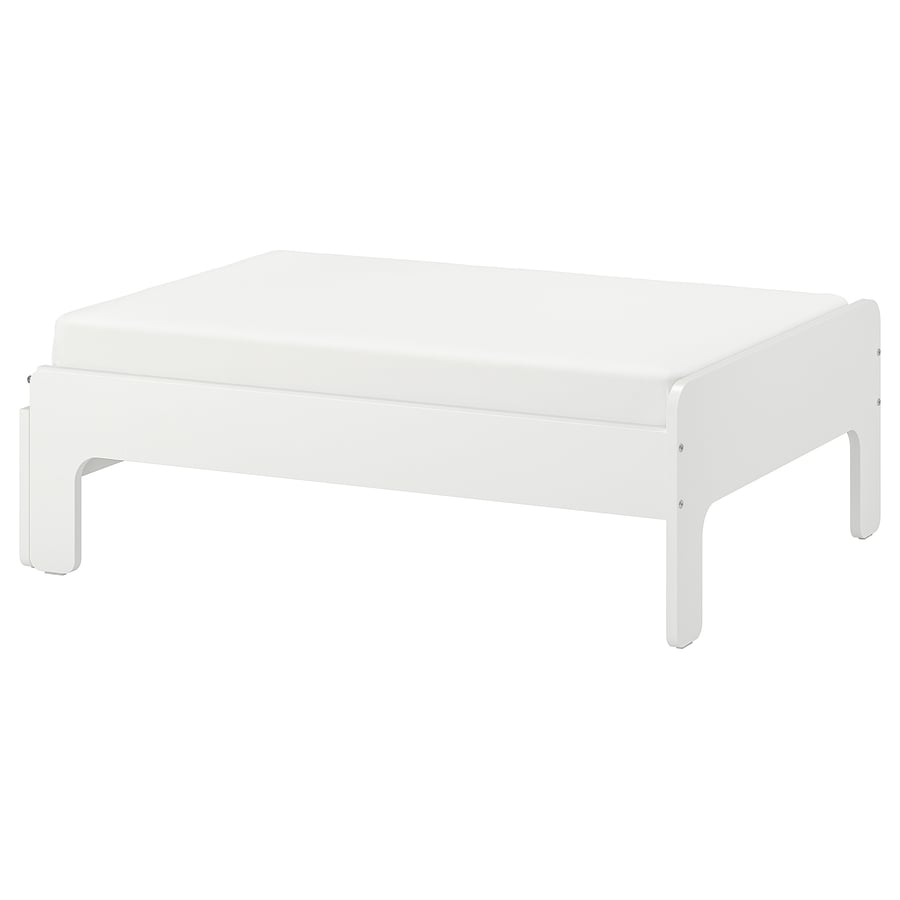 SLÄKT extendable bed frame, white, 381/4x743/4" - IKEA