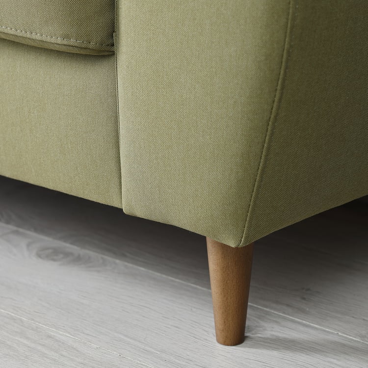 SLATORP sofa with chaise, Vissle yellow-green - IKEA