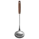 SLITSTARK ladle, stainless steel/walnut - IKEA