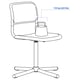 SMÄLLEN swivel chair, black - IKEA