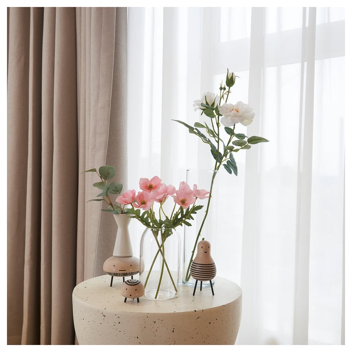 SMYCKA artificial flower, indoor/outdoor/Rose white, 25 ½" - IKEA