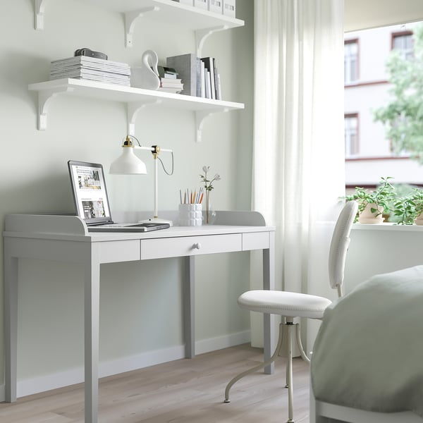 SMYGA Desk, light gray, 48x235/8" - IKEA