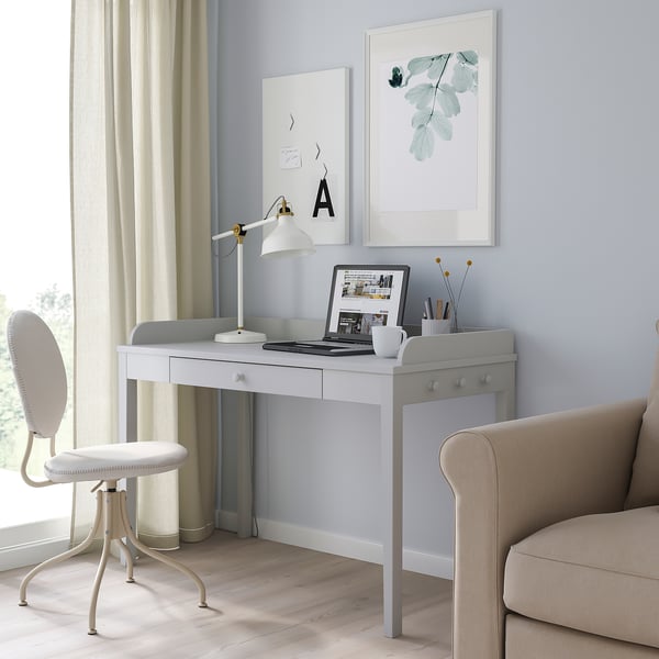 SMYGA Desk, light gray, 48x235/8" - IKEA