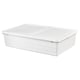SOCKERBIT storage box with lid, white, 19 ¾x30 ¼x7 ½" - IKEA
