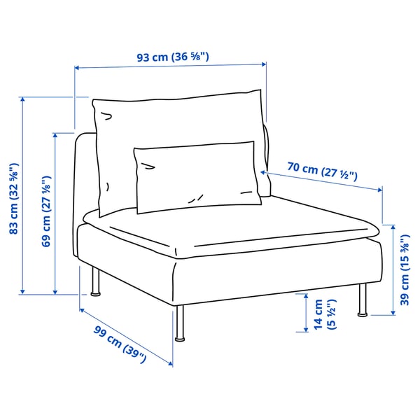 SÖDERHAMN 1-seat section, Fridtuna light beige - IKEA