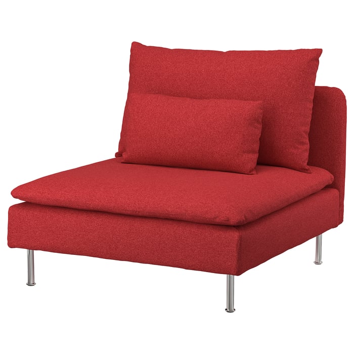 SÖDERHAMN cover for 1-seat section, Tonerud red - IKEA