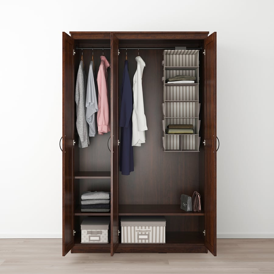 SONGESAND wardrobe, brown, 471/8x235/8x751/4" - IKEA