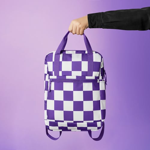 STARTTID backpack, white/bright lilac, 10 ¾x3 ½x15"x3 gallon - IKEA