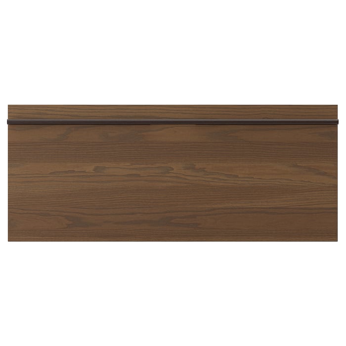 STENSTA drawer front, dark brown ash veneer, 36x15" - IKEA