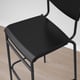 STIG bar stool with backrest, black/black, 291/8" - IKEA