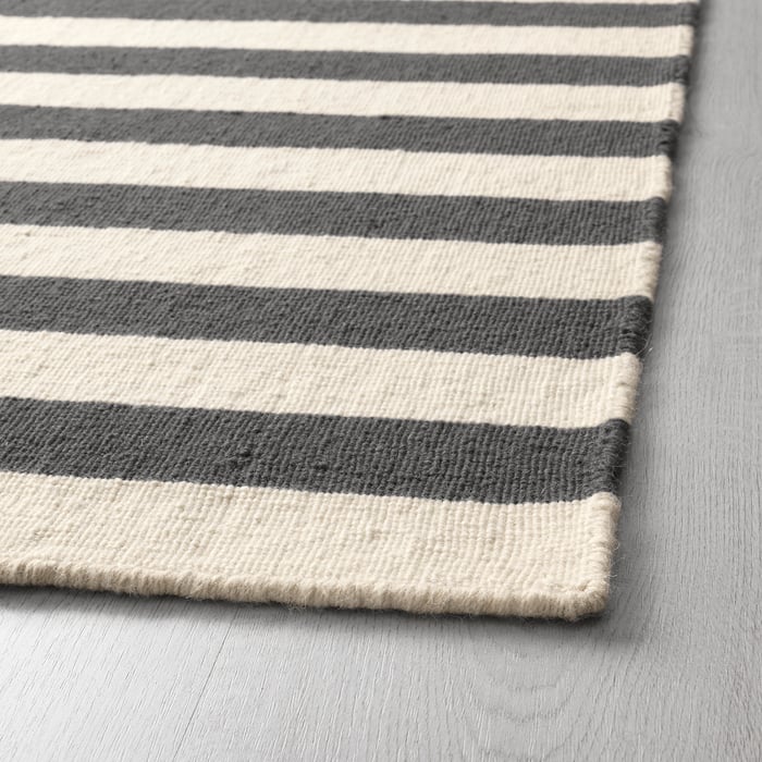 STOCKHOLM 2017 rug, flatwoven, handmade/stripe gray, 8'2"x11'6" - IKEA