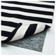 STOCKHOLM rug, flatwoven, handmade/stripe black/off-white, 5'7"x7'10 ...