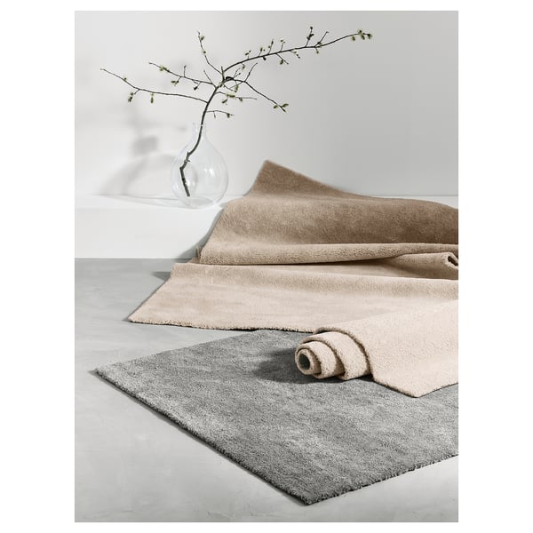 STOENSE Rug, low pile, medium gray, 4 ' 4"x6 ' 5" - IKEA