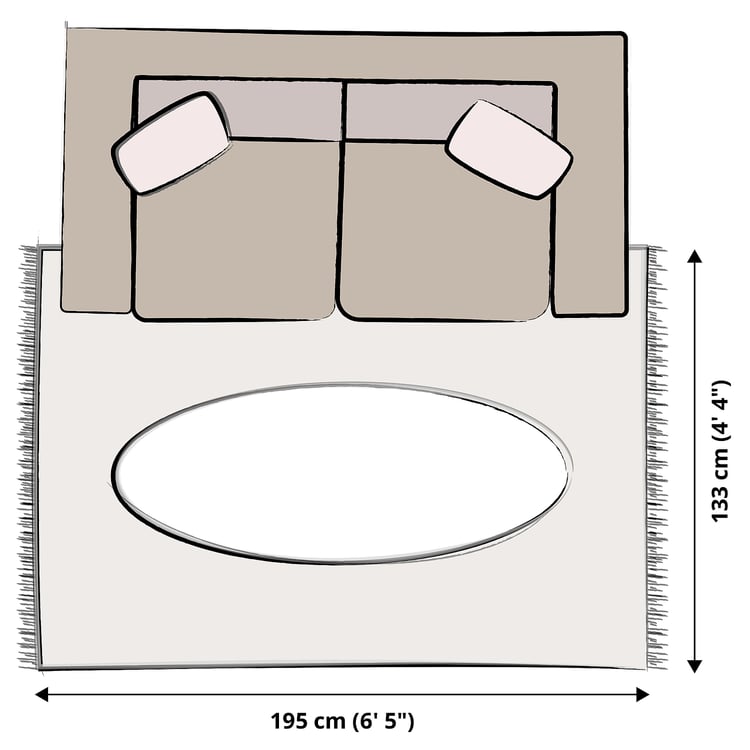 STOENSE Rug, low pile, medium gray, 4 ' 4"x6 ' 5" - IKEA