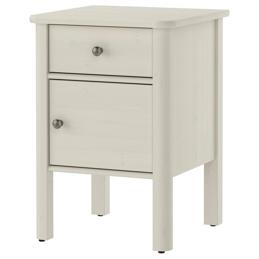 STOREMOLLA nightstand, light grey-beige stained, 195/8x195/8x283/8" - IKEA