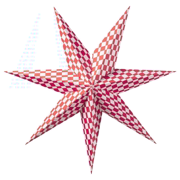 STRÅLA 28" Red & White Checkered Lamp Shade - IKEA