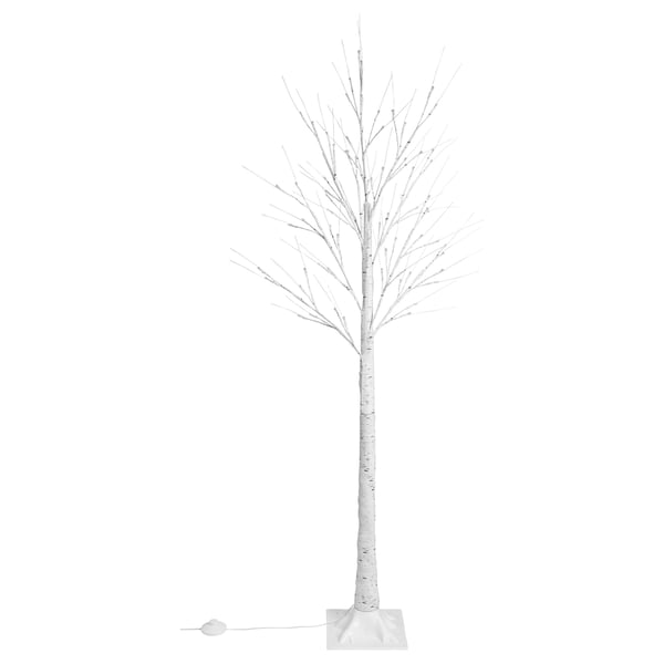 STRÅLA LED floor lamp, artificial birch tree - IKEA