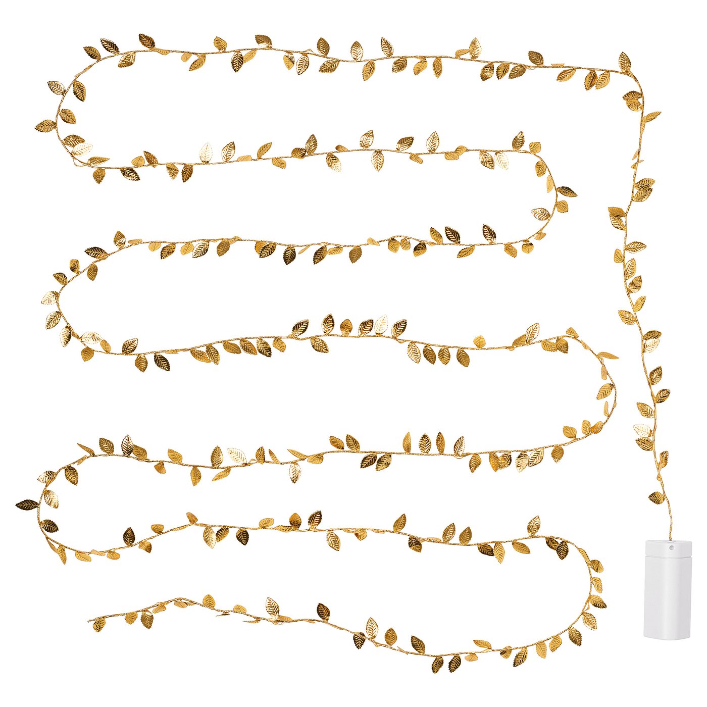 STRÅLA Gold Leaf LED String Light 40 Battery Operated - IKEA