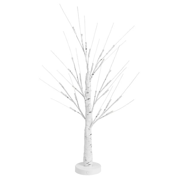 STRÅLA LED table lamp, artificial birch tree/battery operated - IKEA