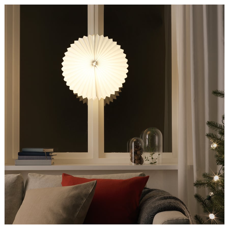 STRÅLA pendant lamp shade, origami/white, 161/2" - IKEA