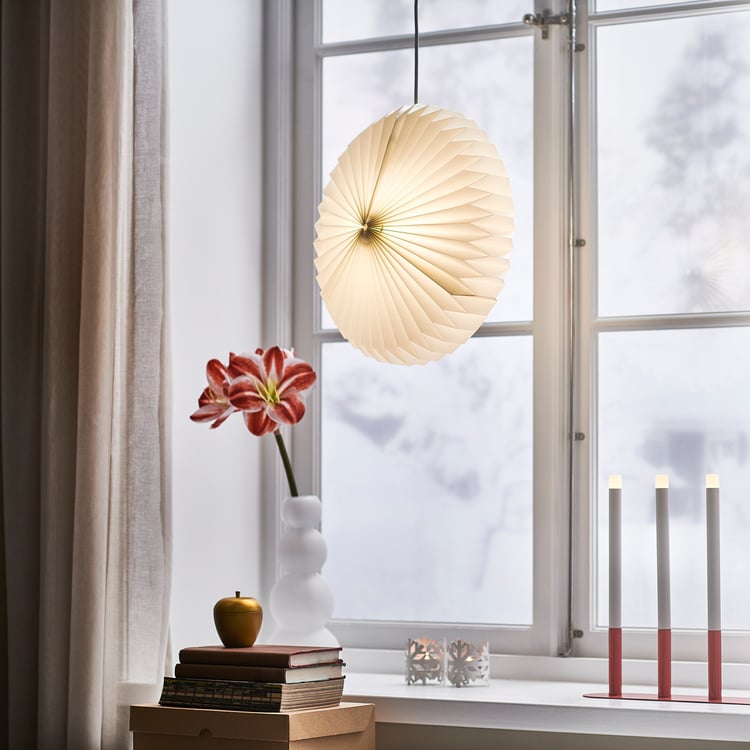 STRÅLA 16 1/2" Origami White Pendant Lamp Shade - IKEA