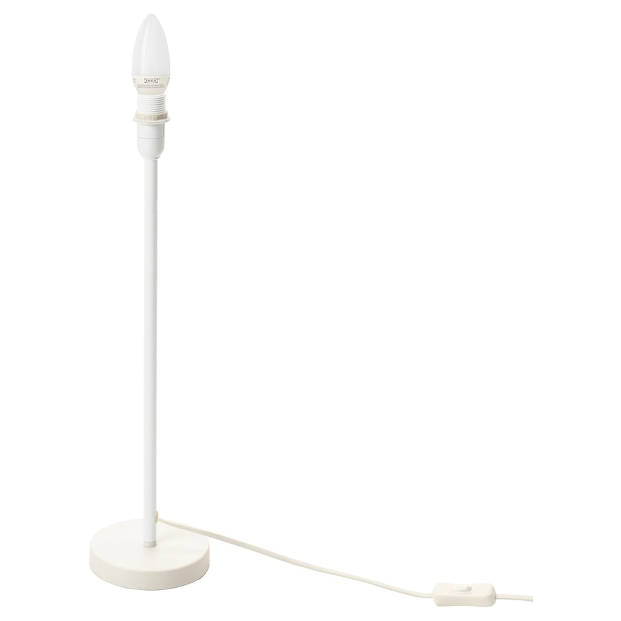 STRÅLA table lamp base with LED bulb, white - IKEA