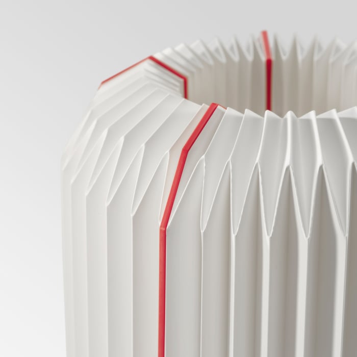 STRÅLA table lamp, white/red - IKEA