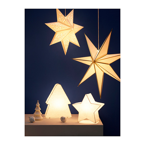 STRÅLA Table lamp with LED bulb, tree-shaped/white, 12 5/8 " - IKEA