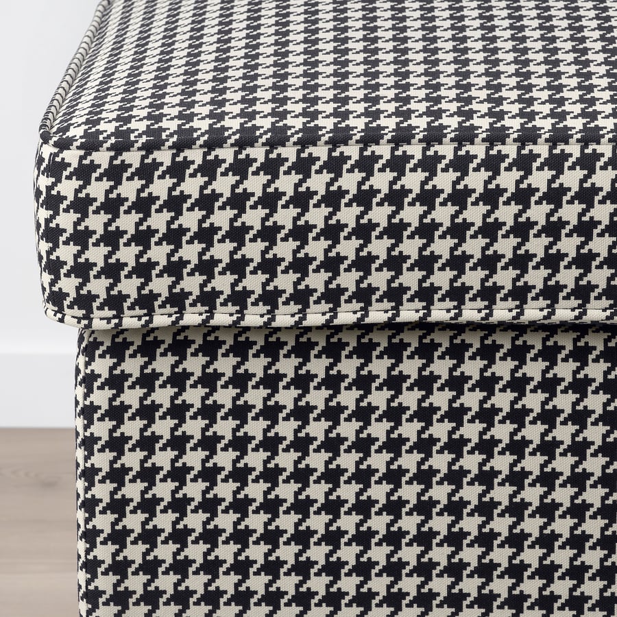 STRANDMON Ottoman, Vibberbo black/beige - IKEA