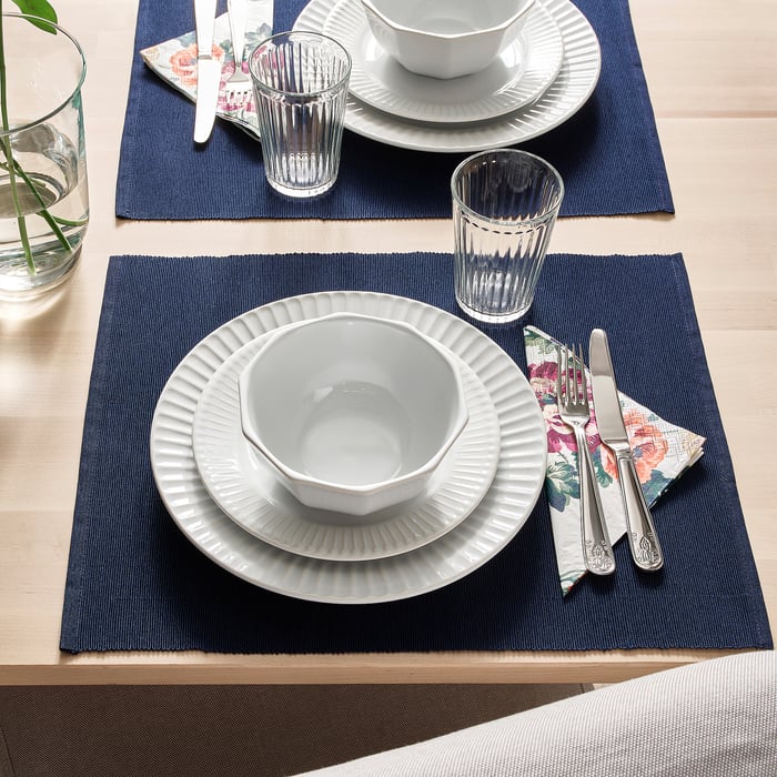 STRIMMIG 18-piece dinnerware set, white - IKEA