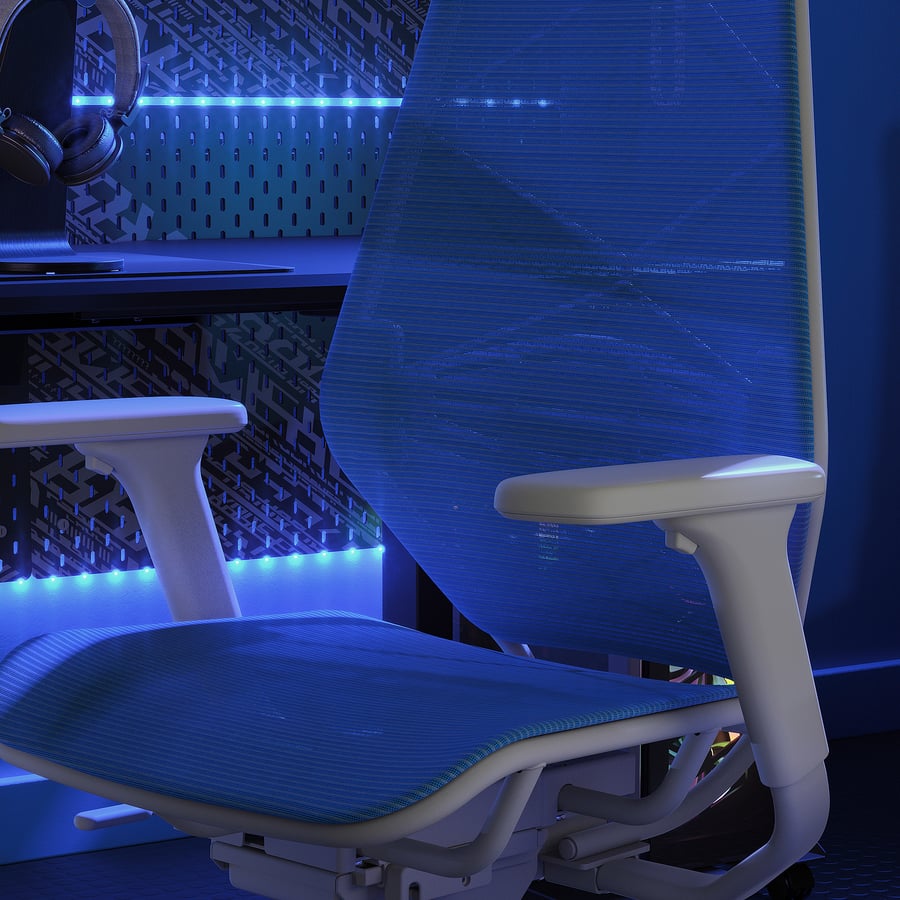 STYRSPEL gaming chair, blue/light gray - IKEA