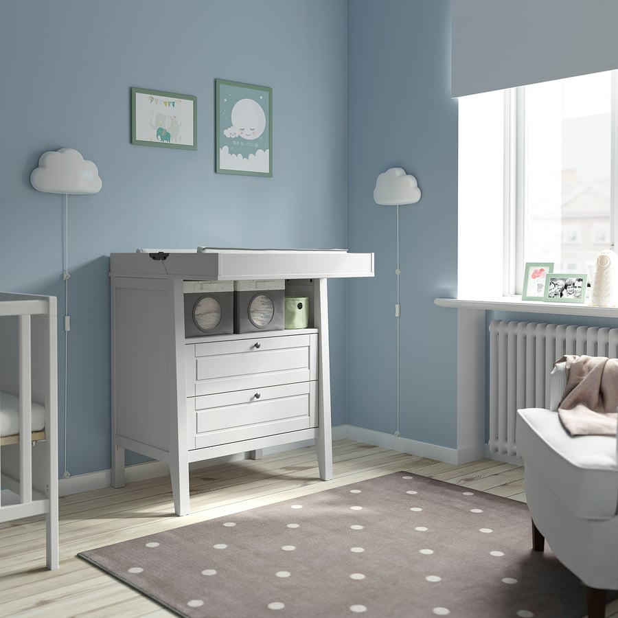 SUNDVIK changing table/chest, gray - IKEA
