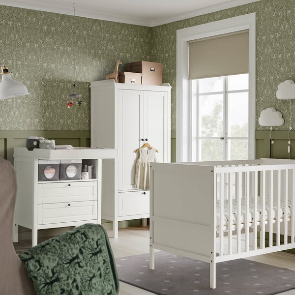 SUNDVIK Crib, white, 27 1/2x52" - IKEA