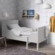 SUNDVIK ext bed frame with slatted bed base, gray, 381/4x743/4" - IKEA