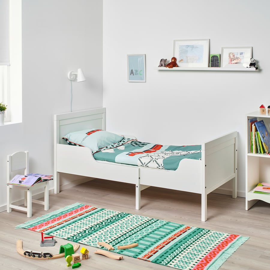 SUNDVIK Extendable bed frame, white - IKEA