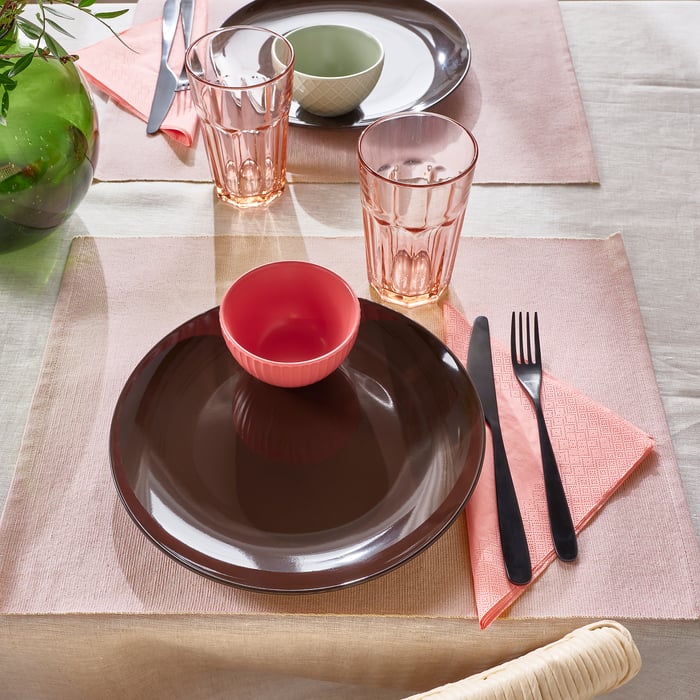 SVARTSENAP place mat, light pink, 14x18" - IKEA