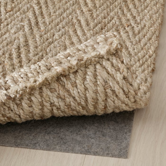 TÅGBILJETT rug, flatwoven, natural/beige, 5'3"x7'7" - IKEA