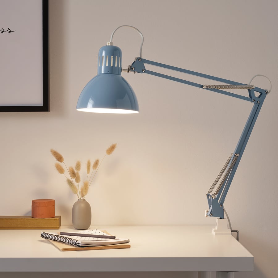 TERTIAL work lamp, light blue - IKEA