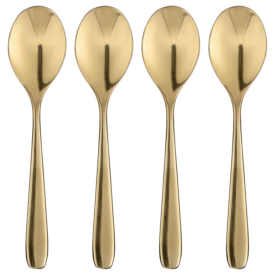 TILLAGD coffee spoon, brass color, 4 ¾" - IKEA