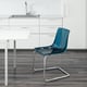 TOBIAS Chair, blue, chrome plated - IKEA