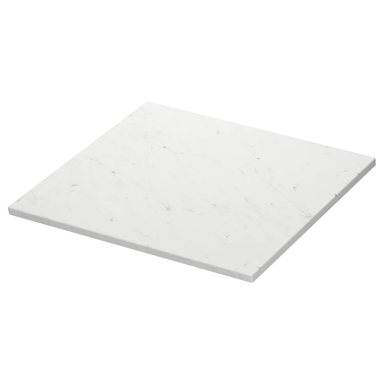 TOLKEN countertop, white marble effect/foliated board, 25x211/2" - IKEA