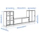 TONSTAD TV storage combo with sliding doors, oak veneer/clear glass ...