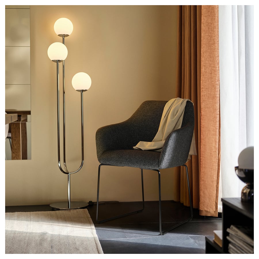 TOSSBERG chair, metal black/Gunnared dark gray - IKEA